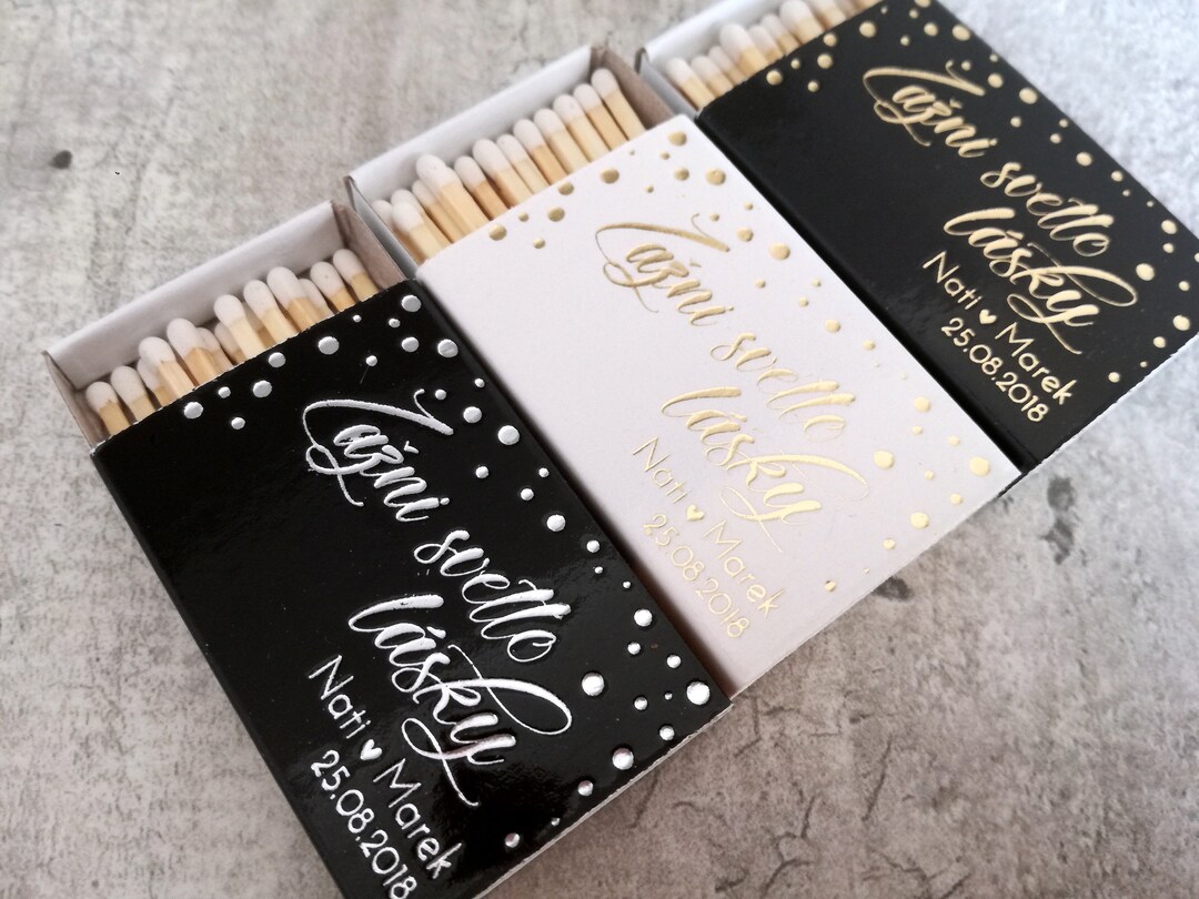 Custom Matchboxes, Gold Foil Matches, Personalized Matches, Wedding ...