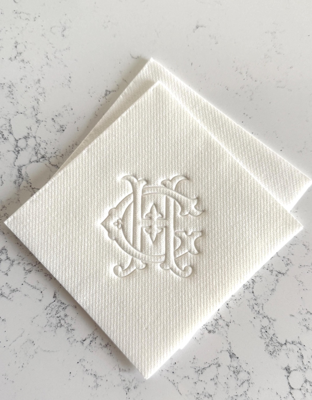 Embossed Napkins, Personalized Cocktail Napkins Wedding, Soft Linen ...