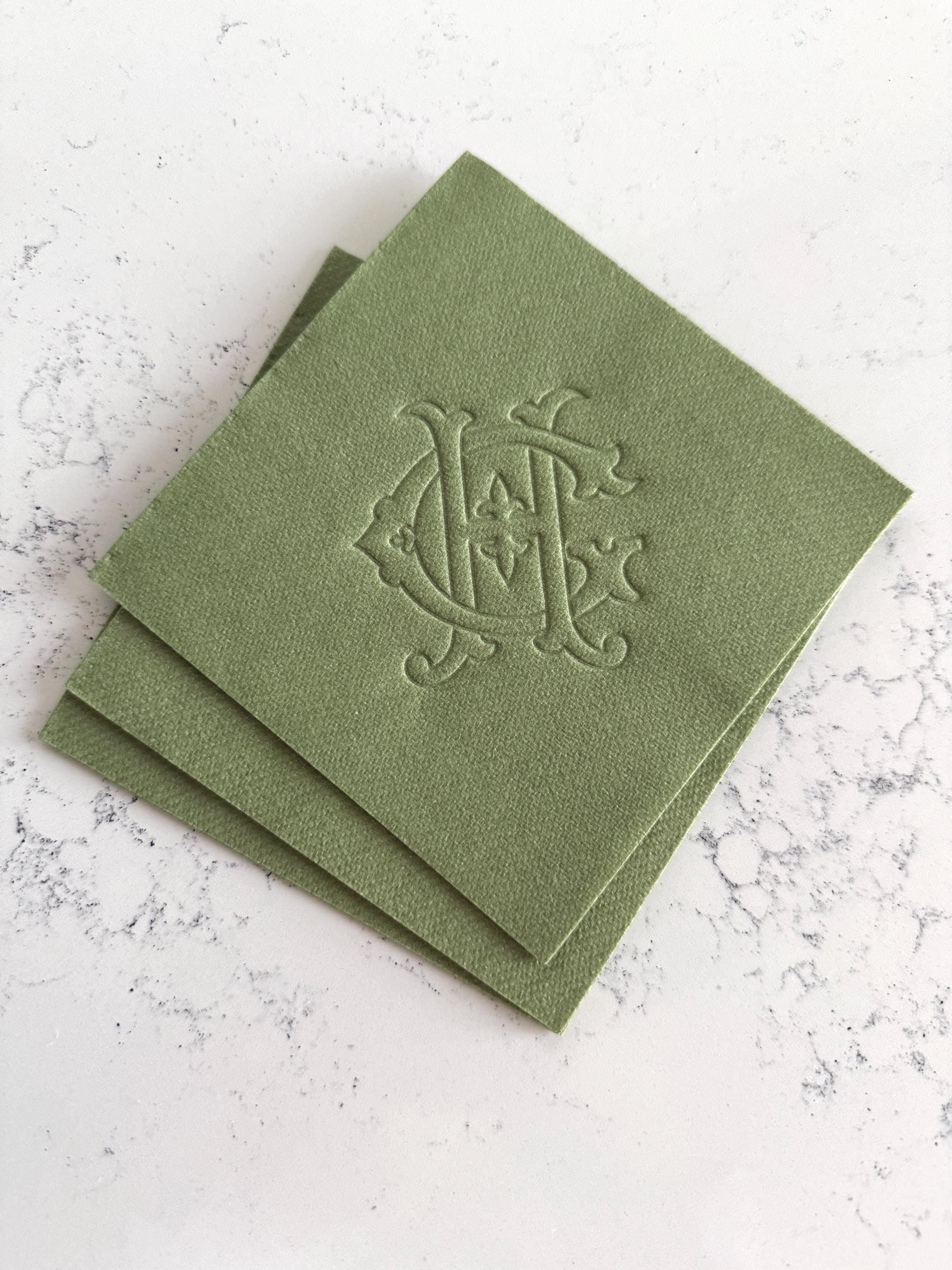 Embossed Napkins, Personalized Cocktail Napkins Wedding, Soft Linen ...