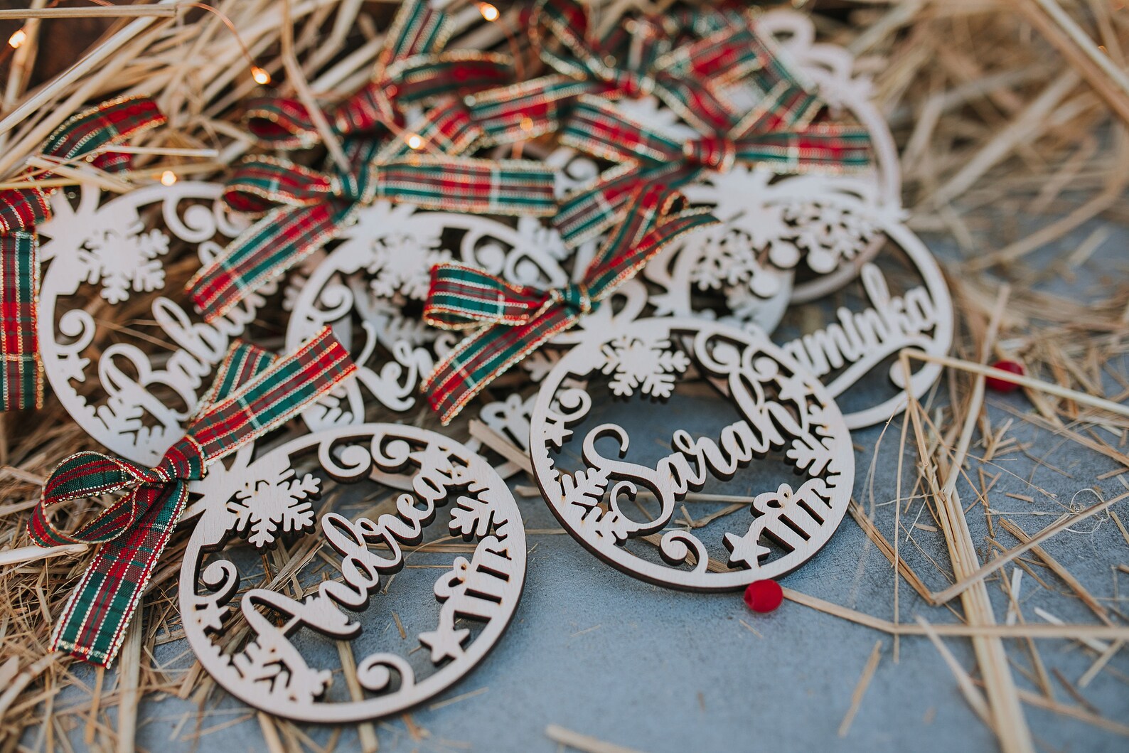 Custom Christmas Baubles With Name CHRISTMAS Gift Tags Laser | Etsy