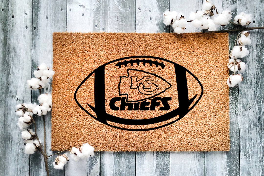 Handmade Chiefs Football Doormat: Kansas City NFL Fan Gift - Etsy