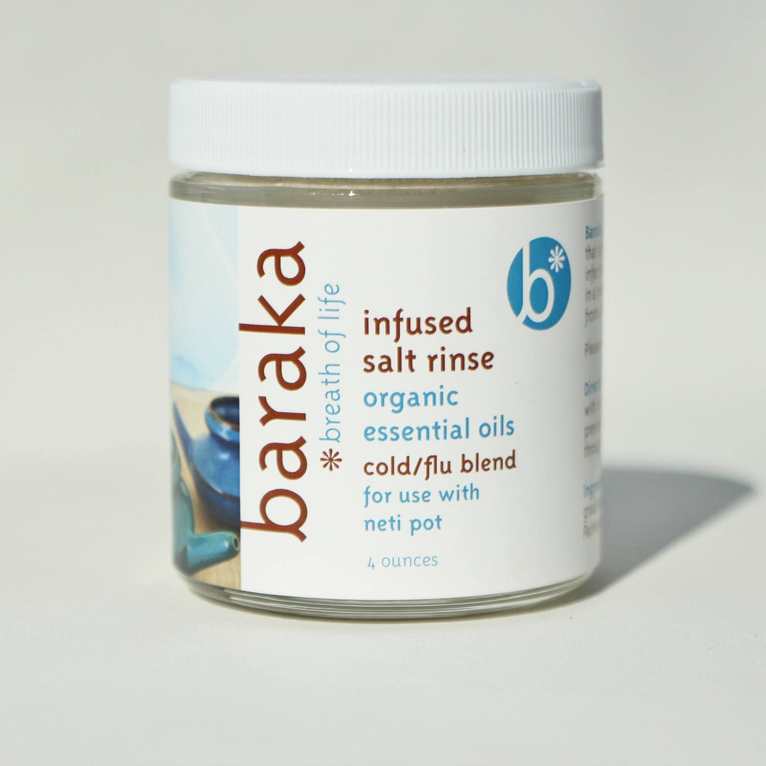 Baraka Infused Salt Rinse 4oz- French Atlantic Sea Salt With Essential ...