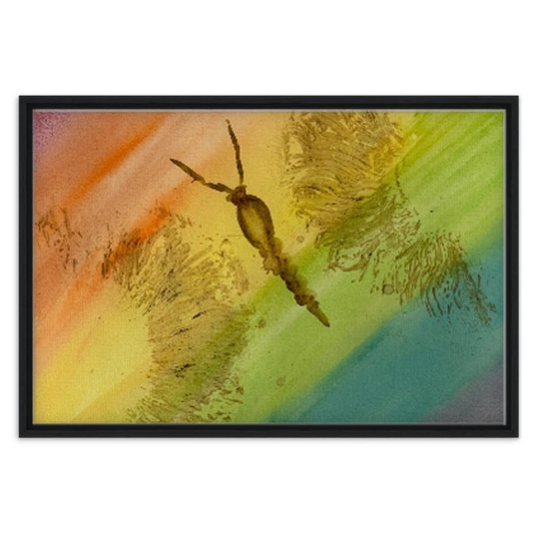 Spore Print Art rainbow Spore Wings Framed Canvas - Etsy