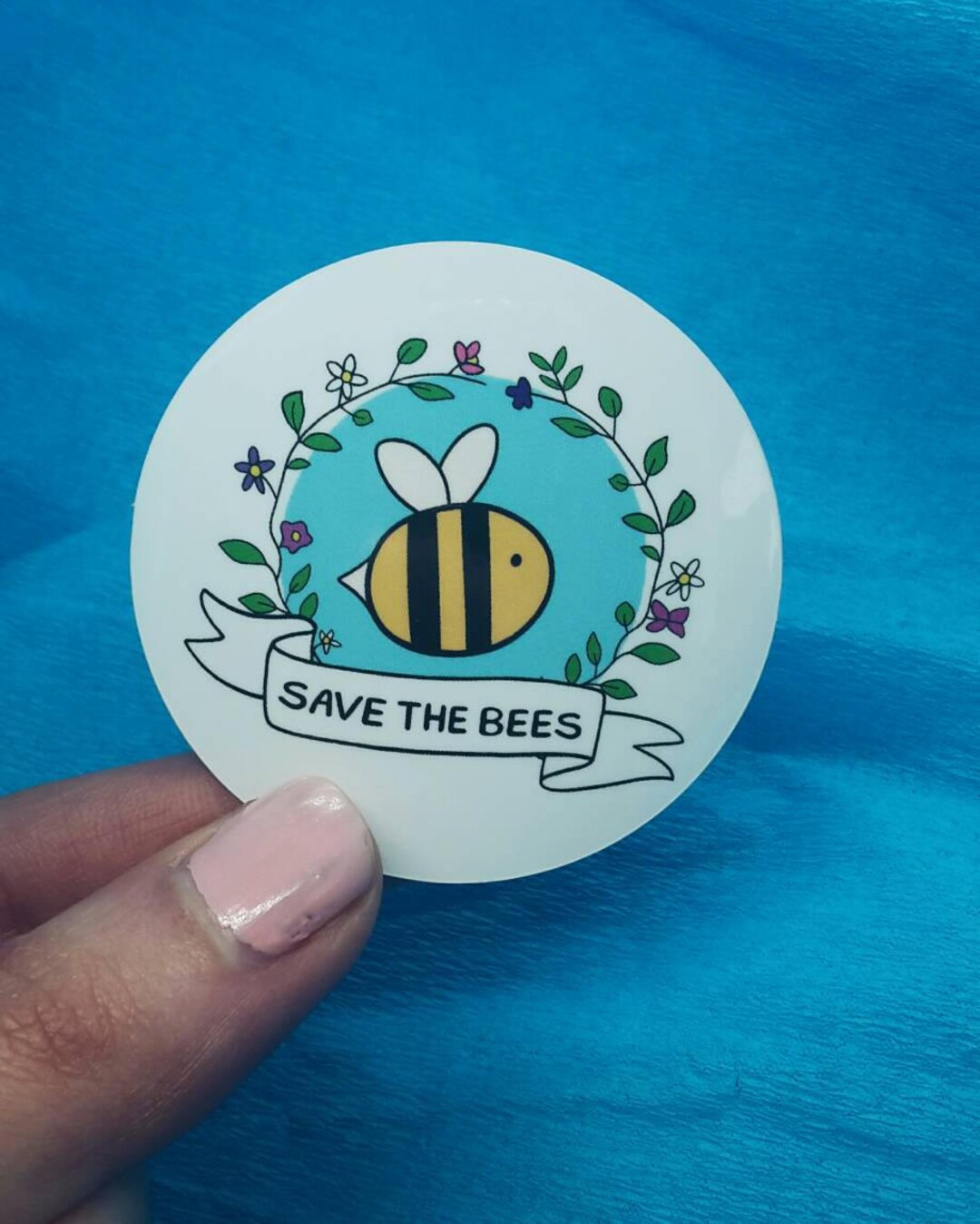 Save the Bees Bee Stickers, Vegan Stickers, Notebook Stickers, Laptop ...