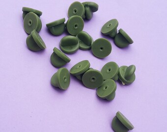 20pcs Mint Heart Rubber Pin Back, Rubber Pin Backs for Hat Pins ...