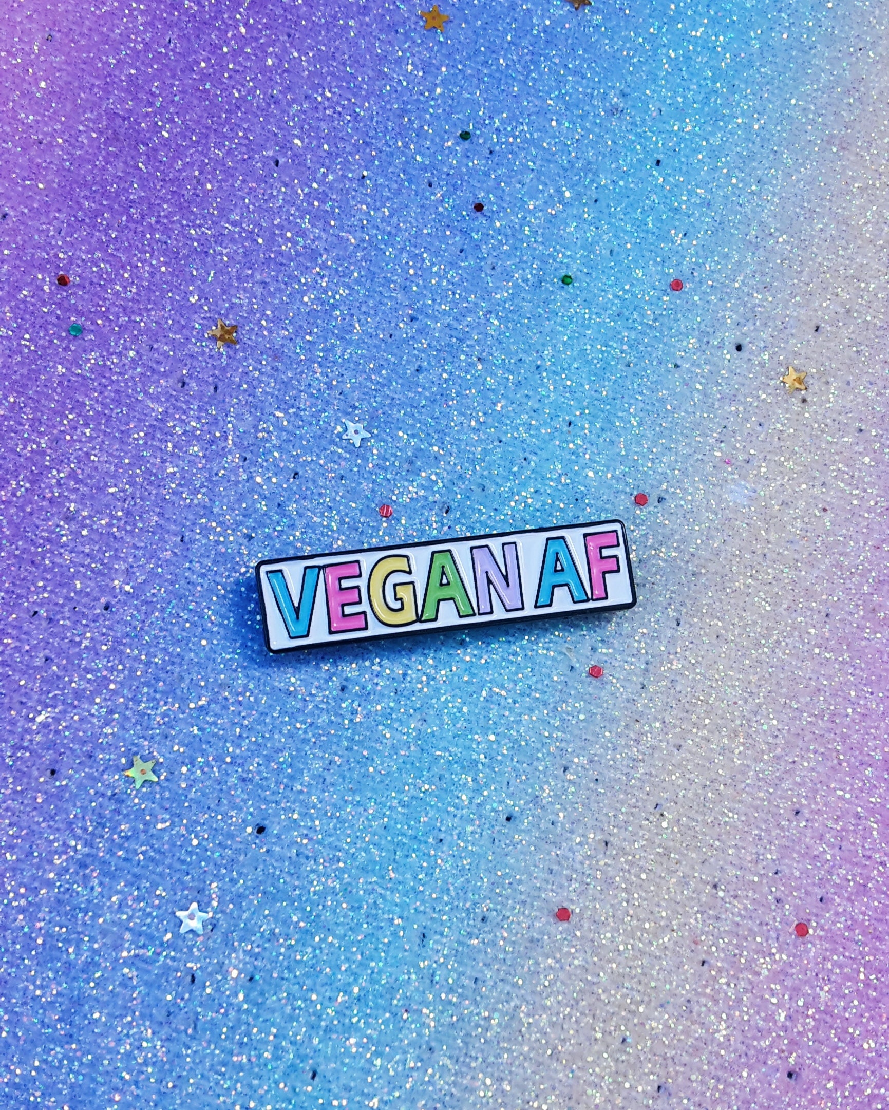 VEGAN AF Vegan Pin Vegan Enamel Pin Vegan Gift Vegetarian | Etsy