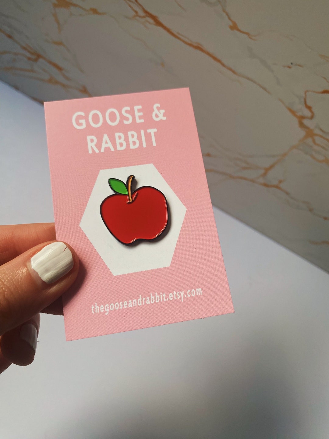 Apple Enamel Pin, Fruit Enamel Pins, Lapel Pin, Brooch, Badge, Food ...