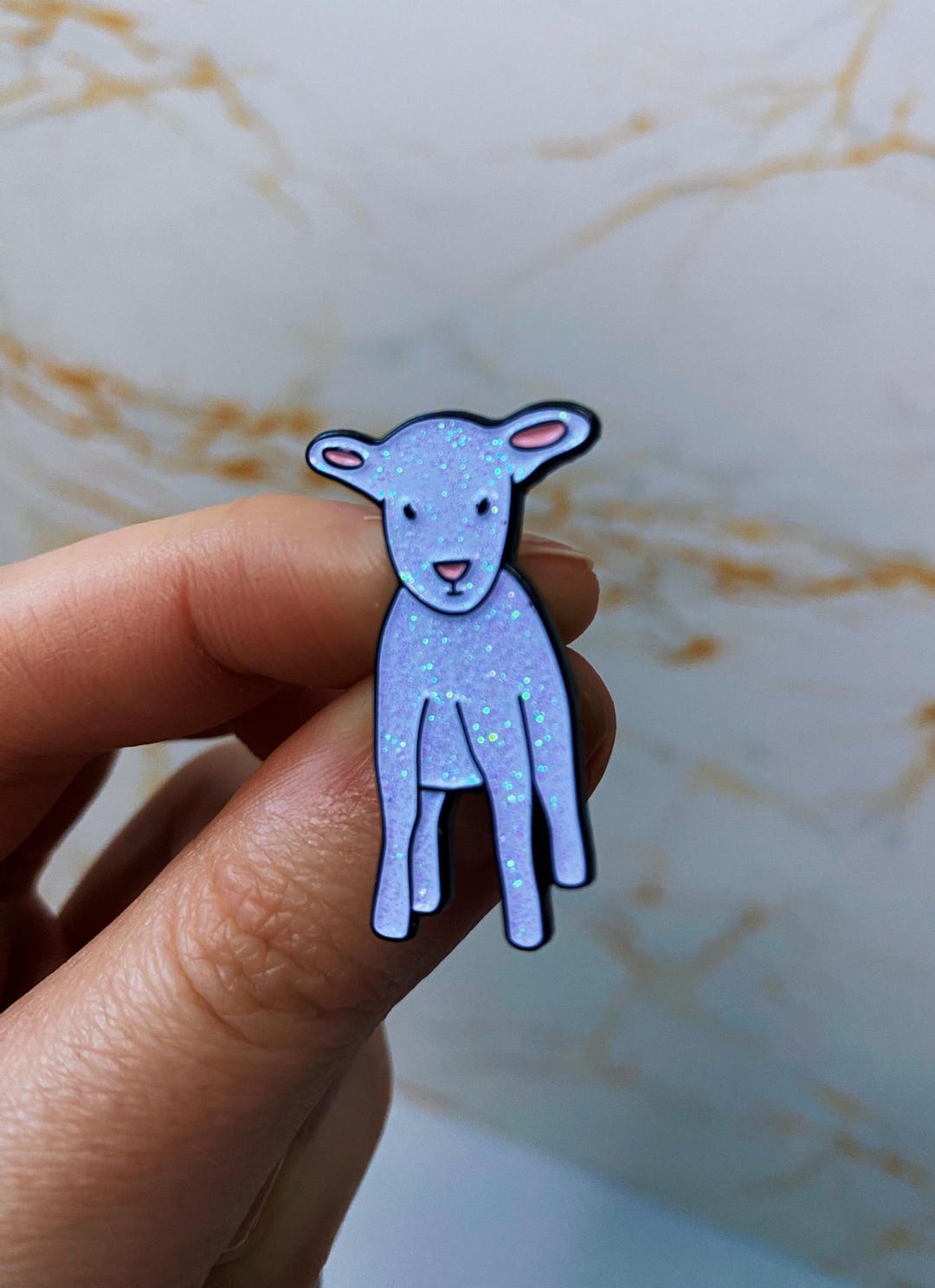 Lamb Enamel Pin Vegan Enamel Pin Animal Enamel Pin Plant Based Pin ...