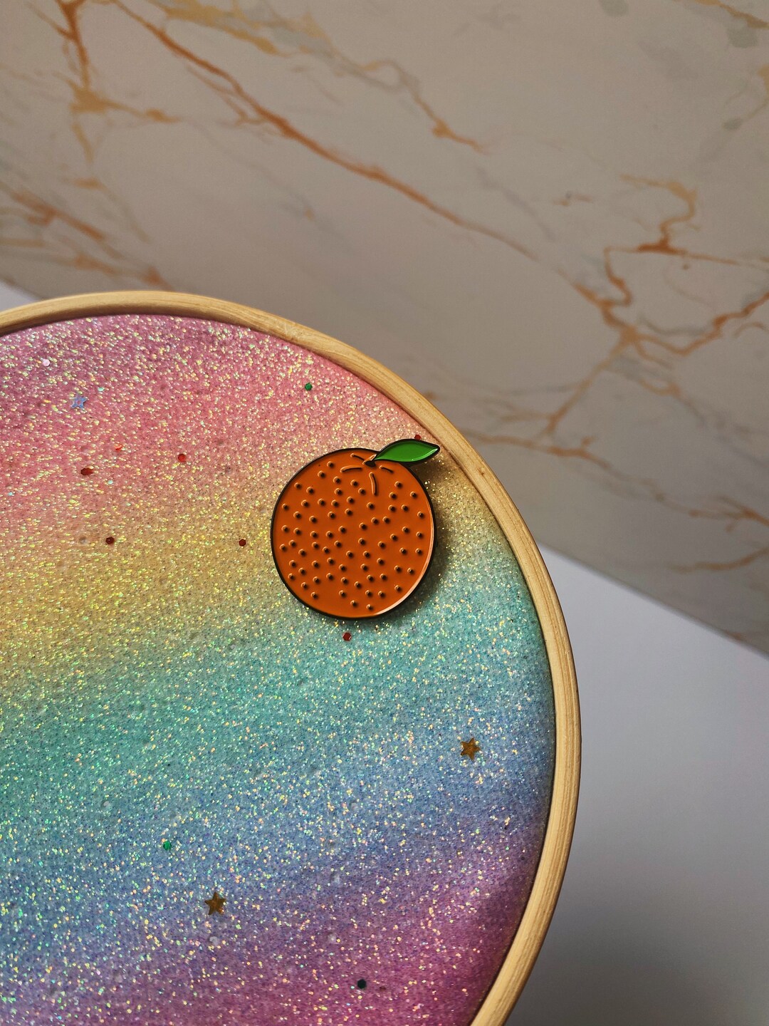 Orange Enamel Pin, Fruit Enamel Pins, Lapel Pin, Brooch, Badge, Food ...