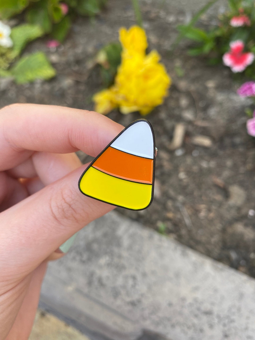 Halloween Candy Corn Enamel Pin - Halloween Pin, Food Enamel Pin, Trick ...