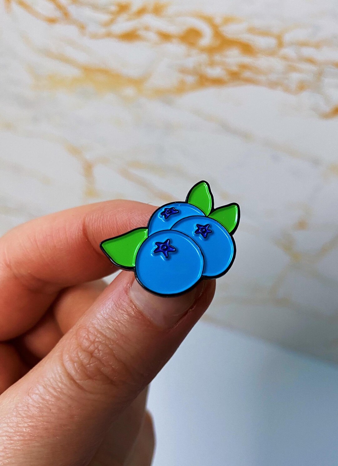 Blueberry Enamel Pin Fruit Enamel Pin Vegan Enamel Pin Plant Based Pin ...