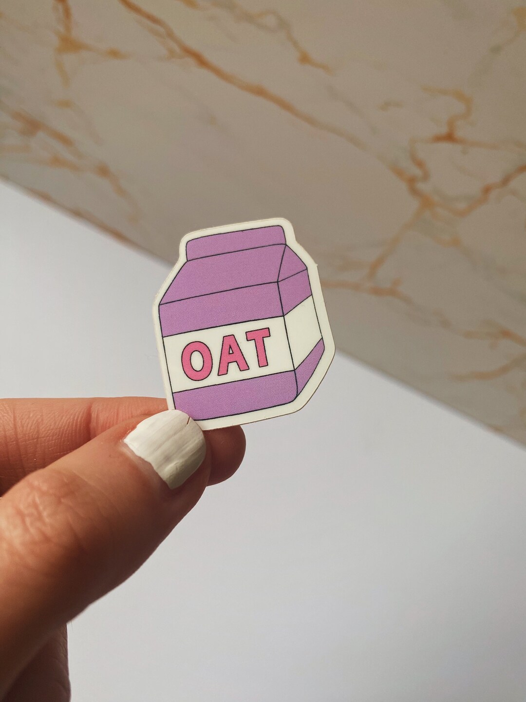 Oat Milk Sticker - Waterproof Sticker, Glossy Vinyl Sticker - Etsy