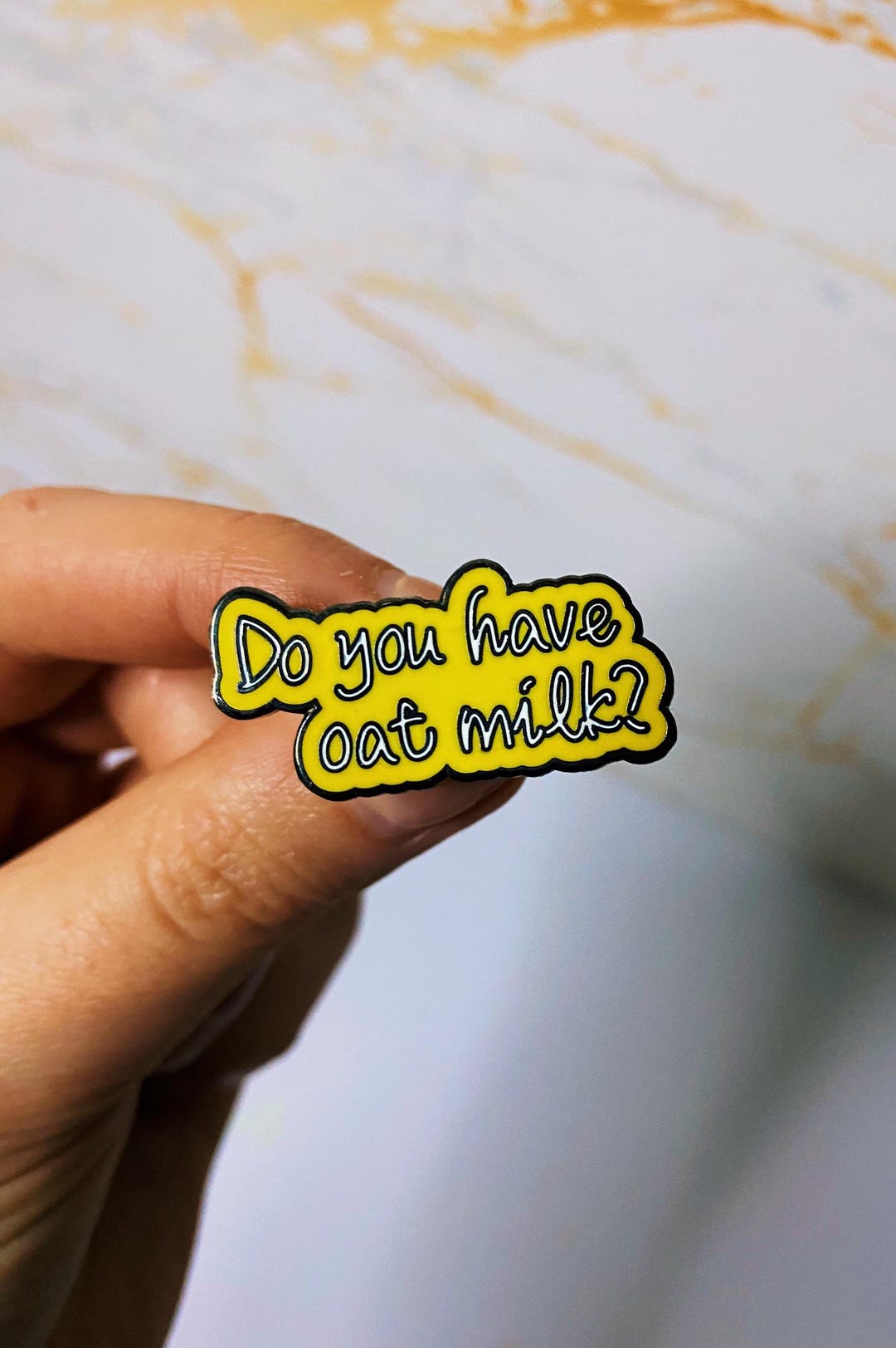 Oat Enamel Pin Oat Milk Pin Plant Based Gift Vegan Enamel Pin Oat Milk ...
