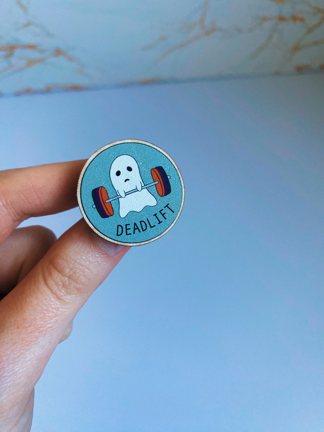 Deadlift Ghost Wooden Pin Crossfit Wooden Pins, Gym Pins - Etsy