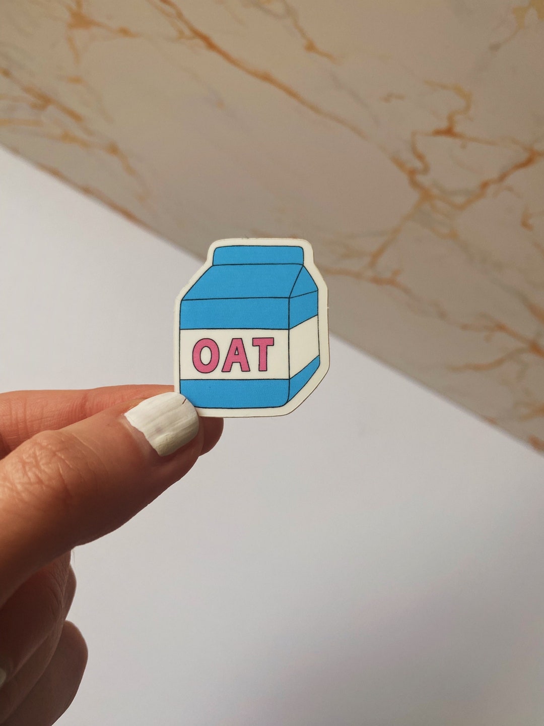 Oat Milk Sticker - Waterproof Sticker, Glossy Vinyl Sticker - Etsy