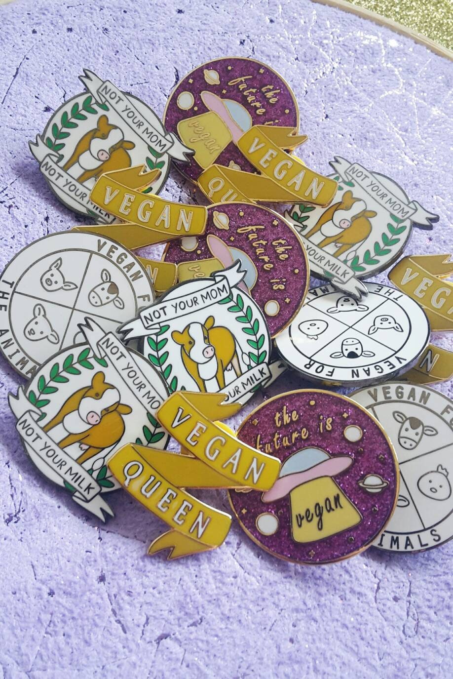 Vegan Enamel Pin Vegan Pin Enamel Pins Vegan Gift - Etsy