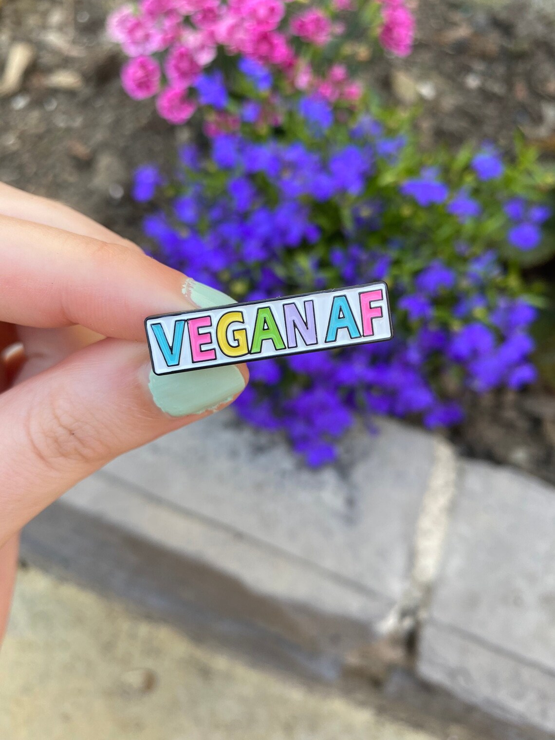 VEGAN AF Vegan Pin Vegan Enamel Pin Vegan Gift Vegetarian | Etsy