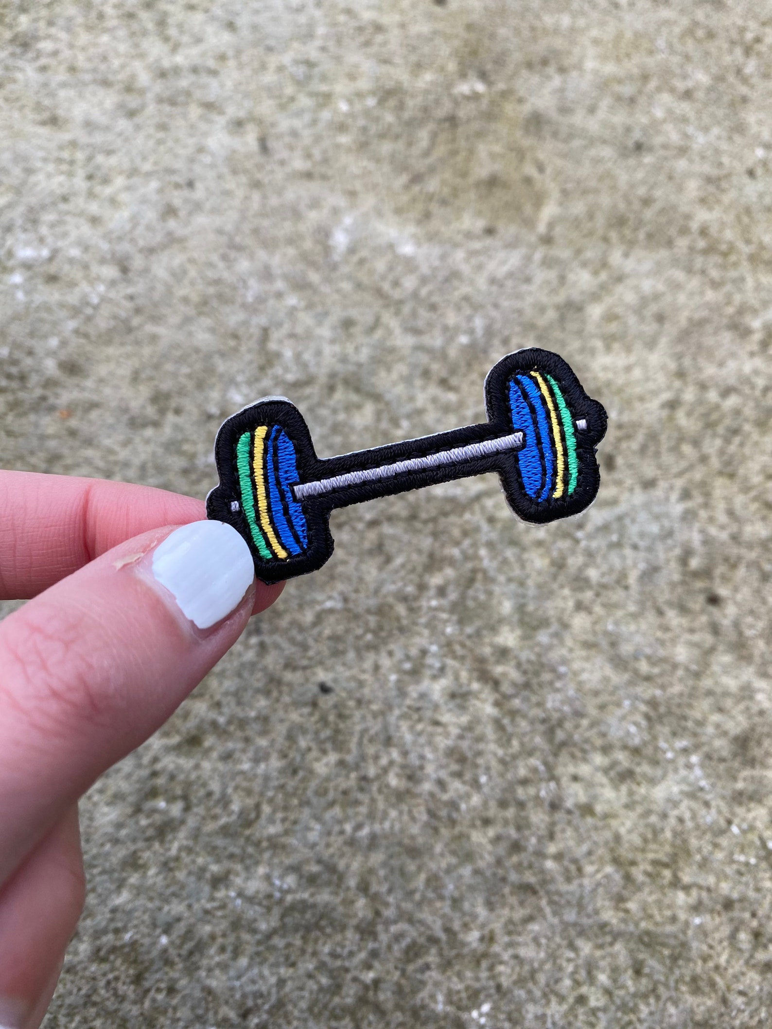 Barbell Iron on Patch Crossfit Patch Gym Patch - Etsy