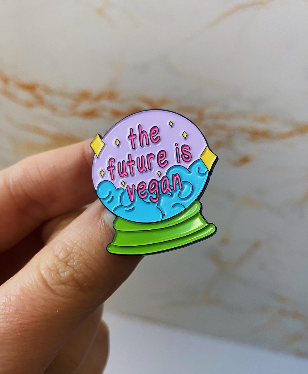 Vegan Enamel Pin Plant Based Pin Vegan Pin Vegan Gift Enamel Pin ...
