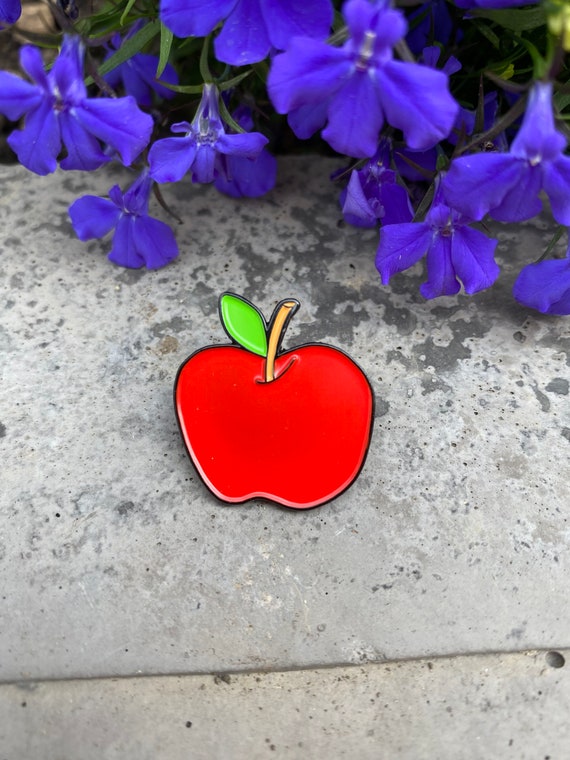 Apple Enamel Pin Fruit Enamel Pins Lapel Pin Brooch Badge | Etsy