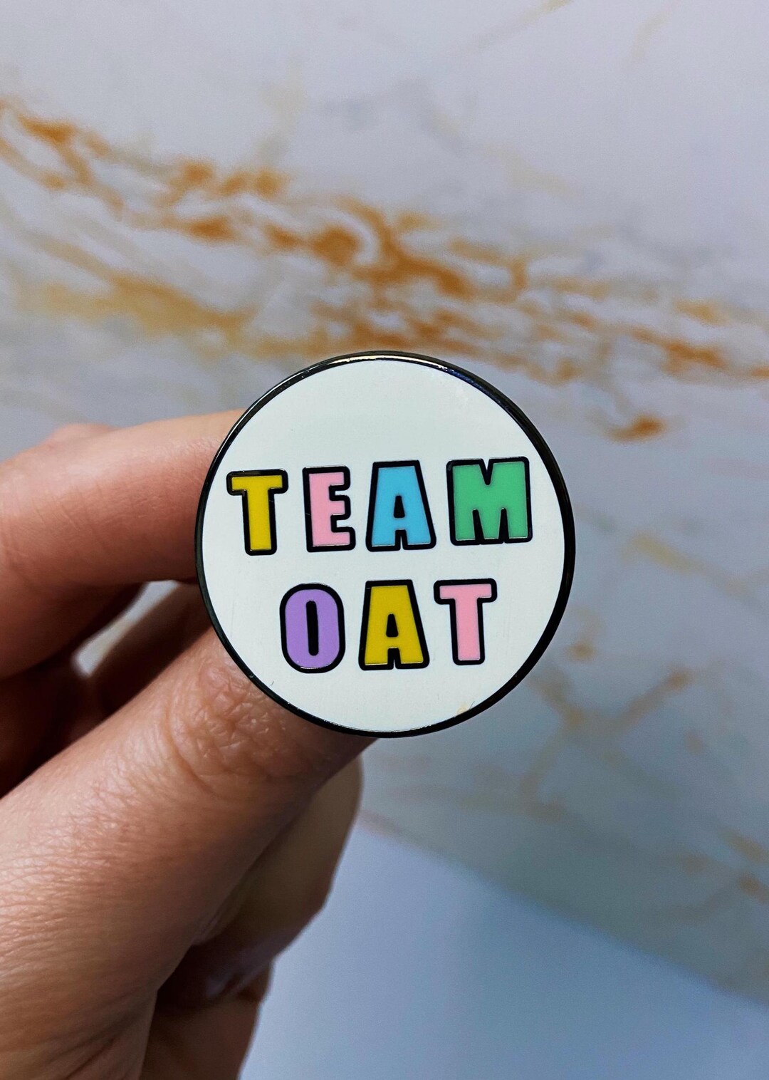 Oat Enamel Pin Oat Milk Pin Plant Based Gift Vegan Enamel Pin Oat Milk ...