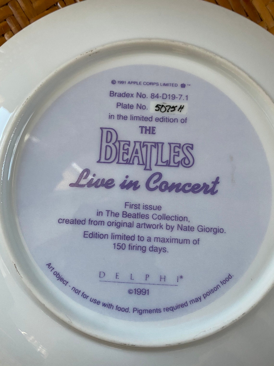 Vintage the Beatles Collectible Plate - Etsy