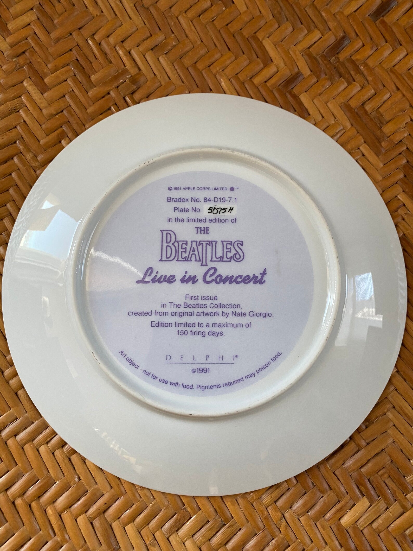 Vintage the Beatles Collectible Plate - Etsy