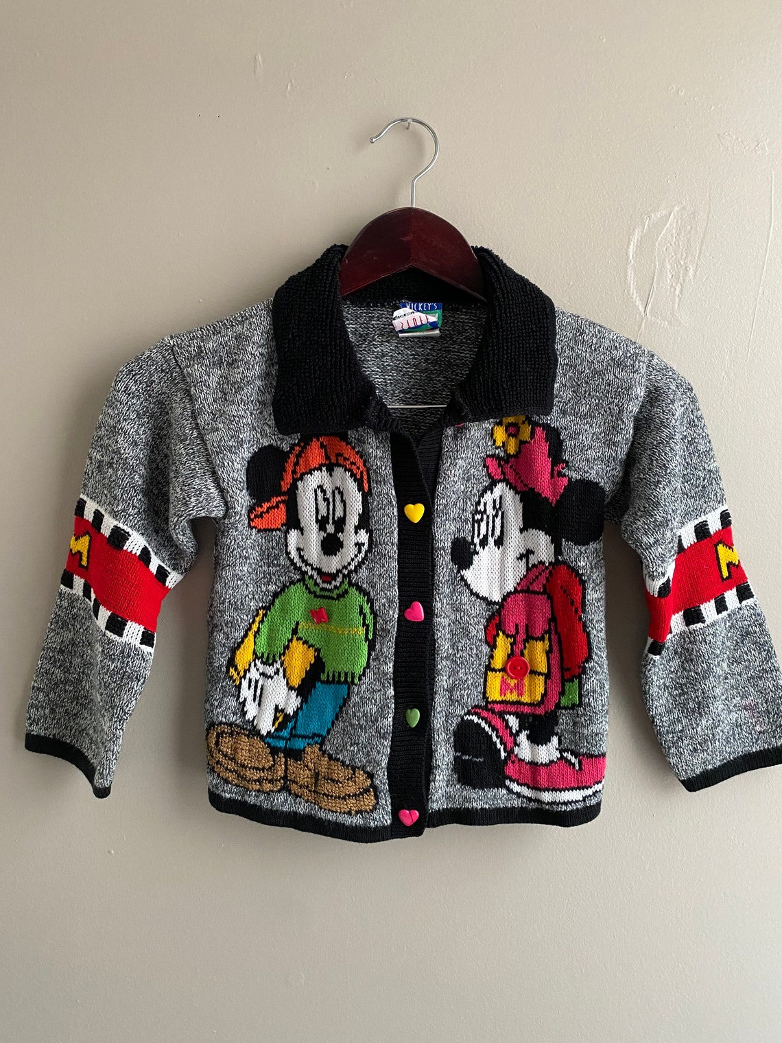 vintage Sz Kid L Pull Mickey & Minnie pour enfants - Etsy France