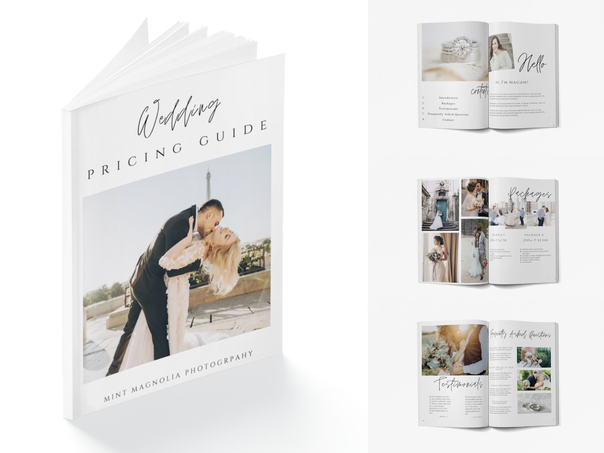Wedding Pricing Guide Template for Photographers / for Use in Canva - Etsy