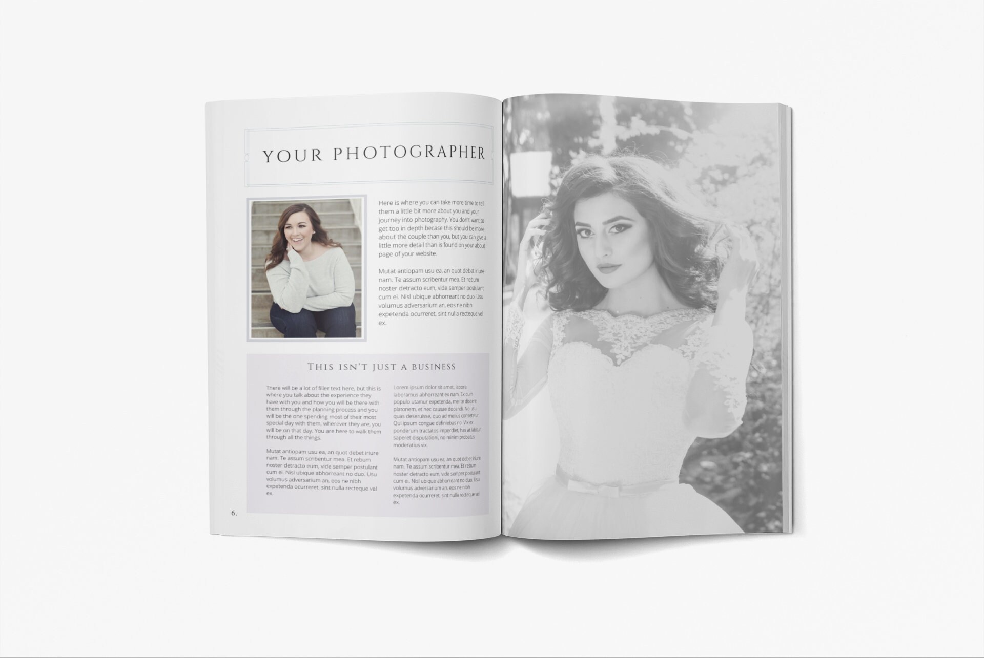 Wedding Client Magazine Template for Photographers, Template for Canva ...