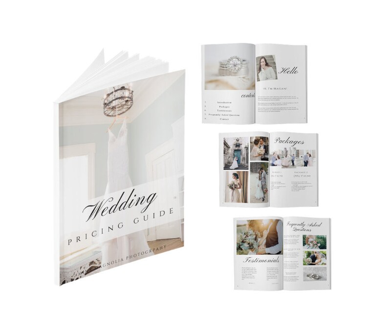 Wedding Pricing Guide Template for Photographers, Wedding Template ...