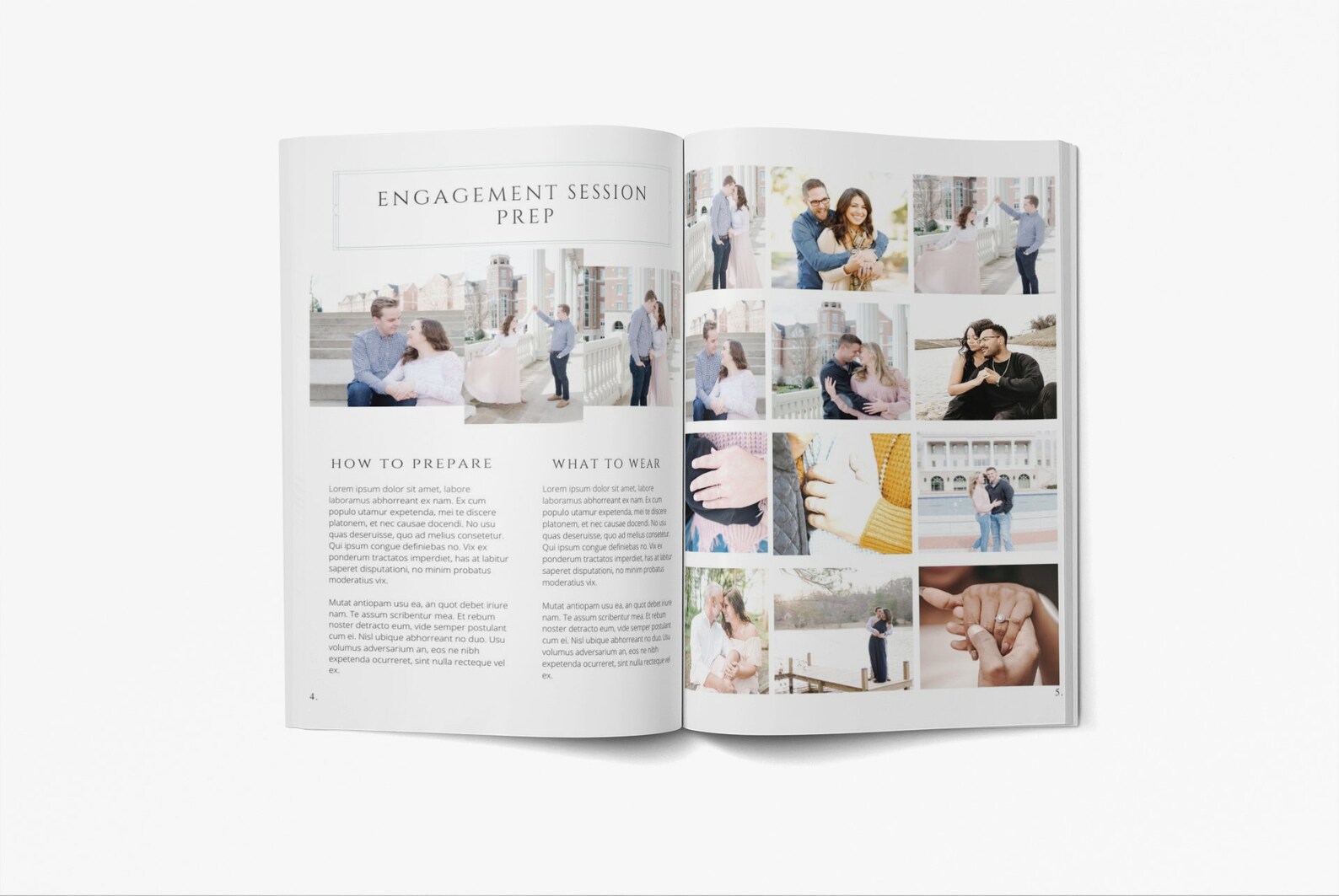 Wedding Client Magazine Template for Photographers, Template for Canva ...