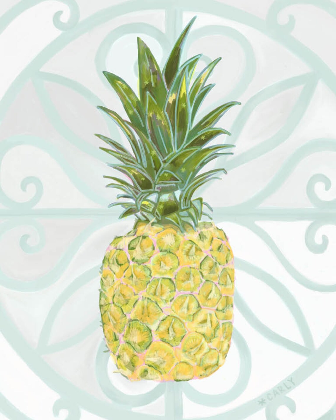 CHARLESTON PINEAPPLE Gate Print / Charleston Print / - Etsy