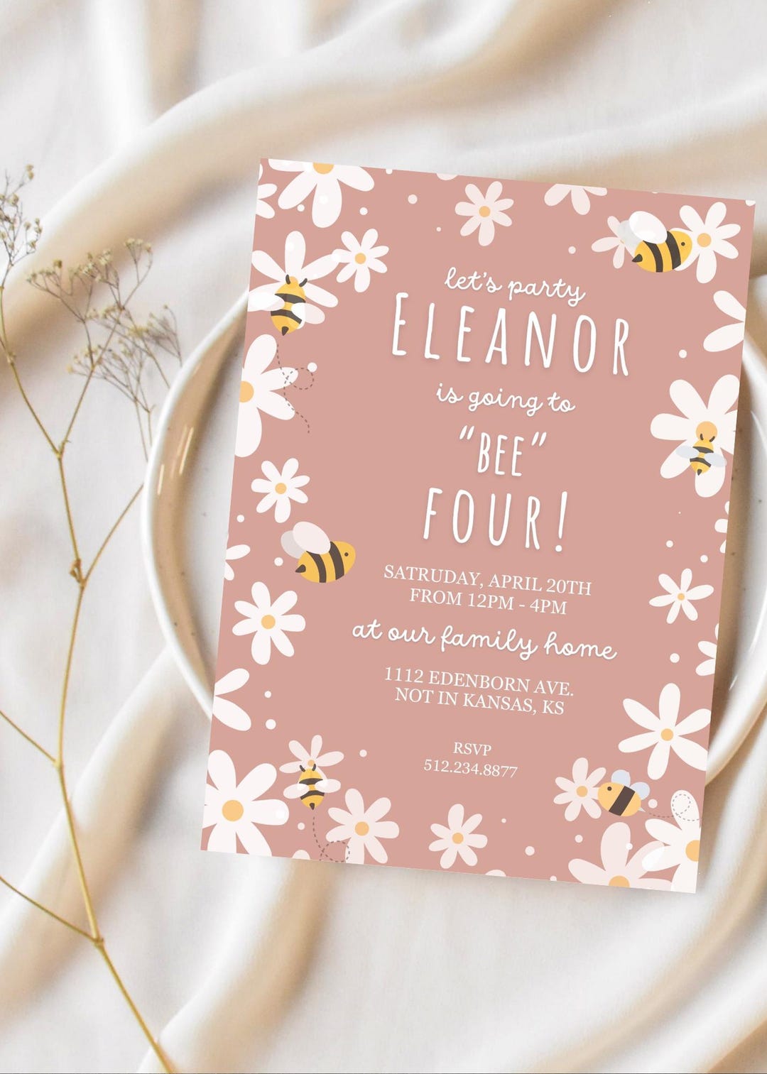 BEE Party Digital Invitation - Etsy