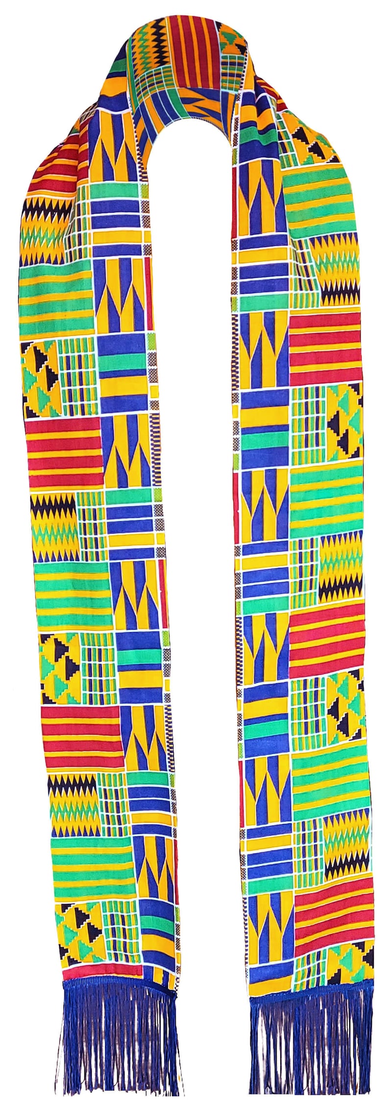 Blue Kente African Print Church Clergy Pastor Choir Stole / Sash With ...