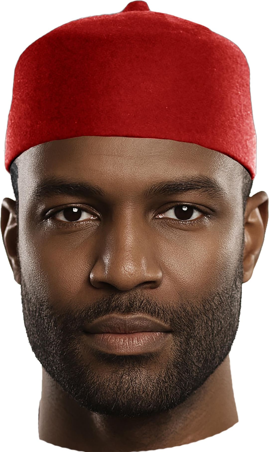 Red Wool Fez Hat for Men – Soft Felt Igbo Cap | Traditional African Hat ...