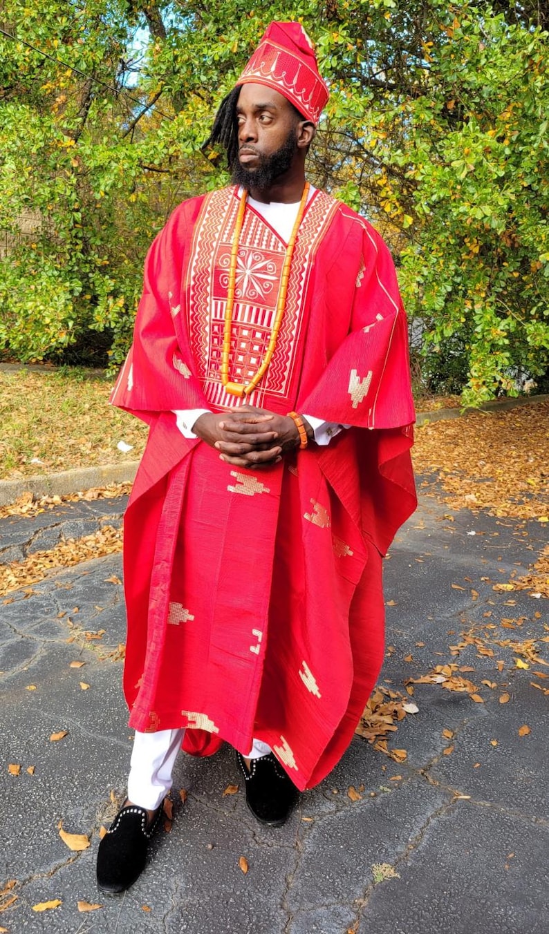 Adebisi African Aso Oke Agbada Grand Boubou Robe - DPARG58 - Etsy