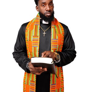 Kente African Print Church Clergy Pastor Choir Stole / Sash With ...