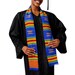 Blue and Gold Hand Woven Kente Cloth Graduation Stole / Sash - Etsy