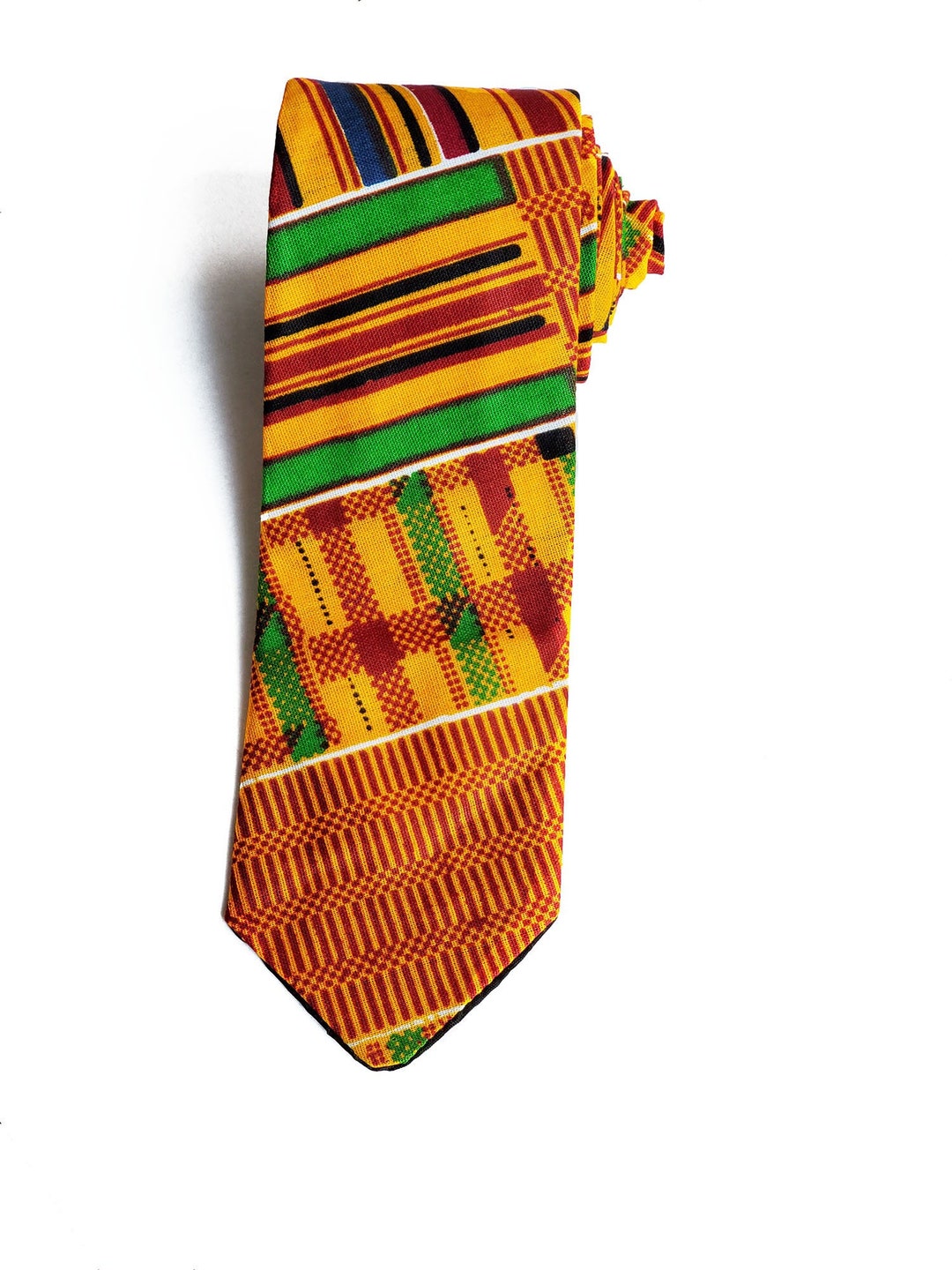 Kente African Print Necktie With Pocket Square - Etsy