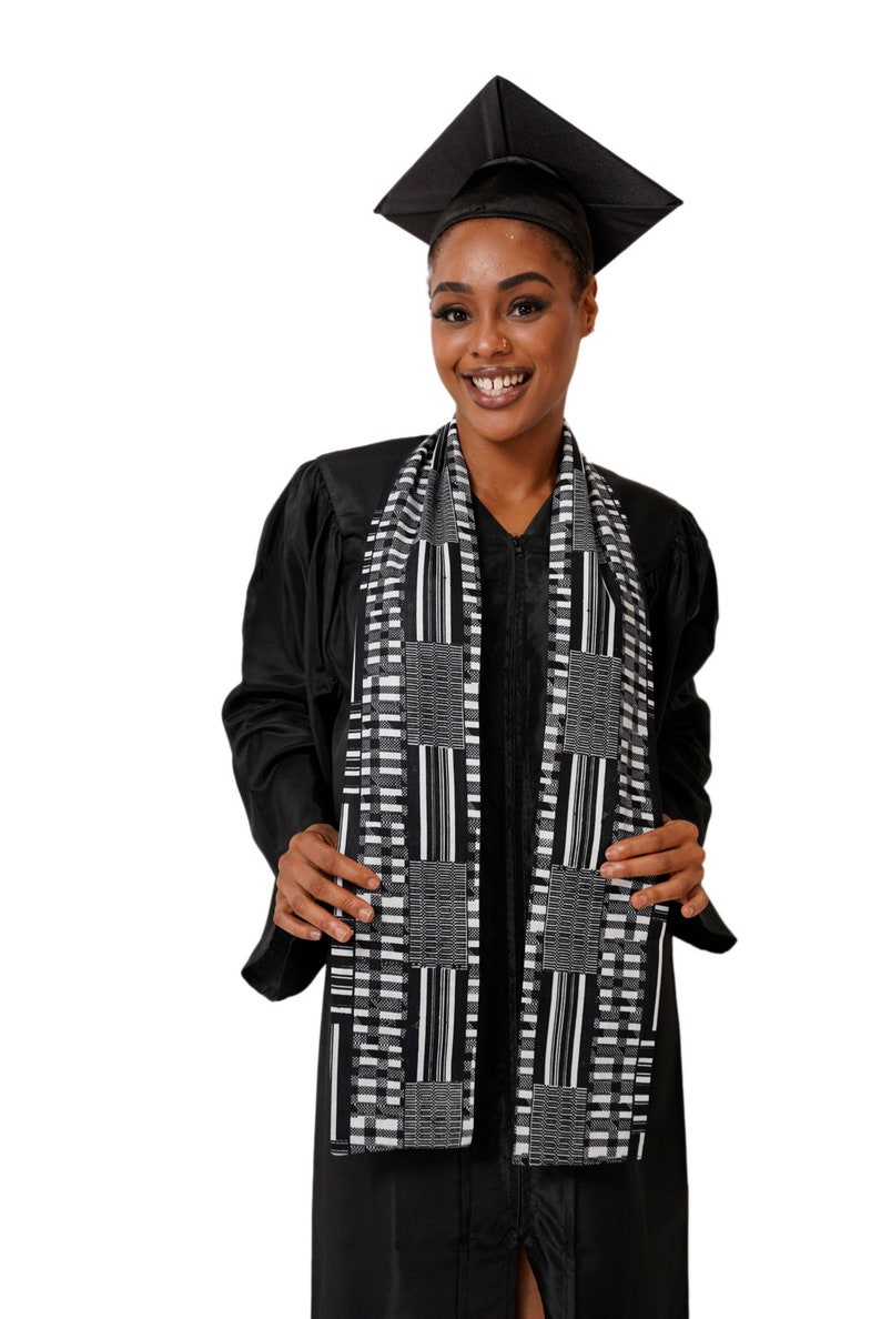 Black and White Kente African Print Graduation Stole/sash - Etsy