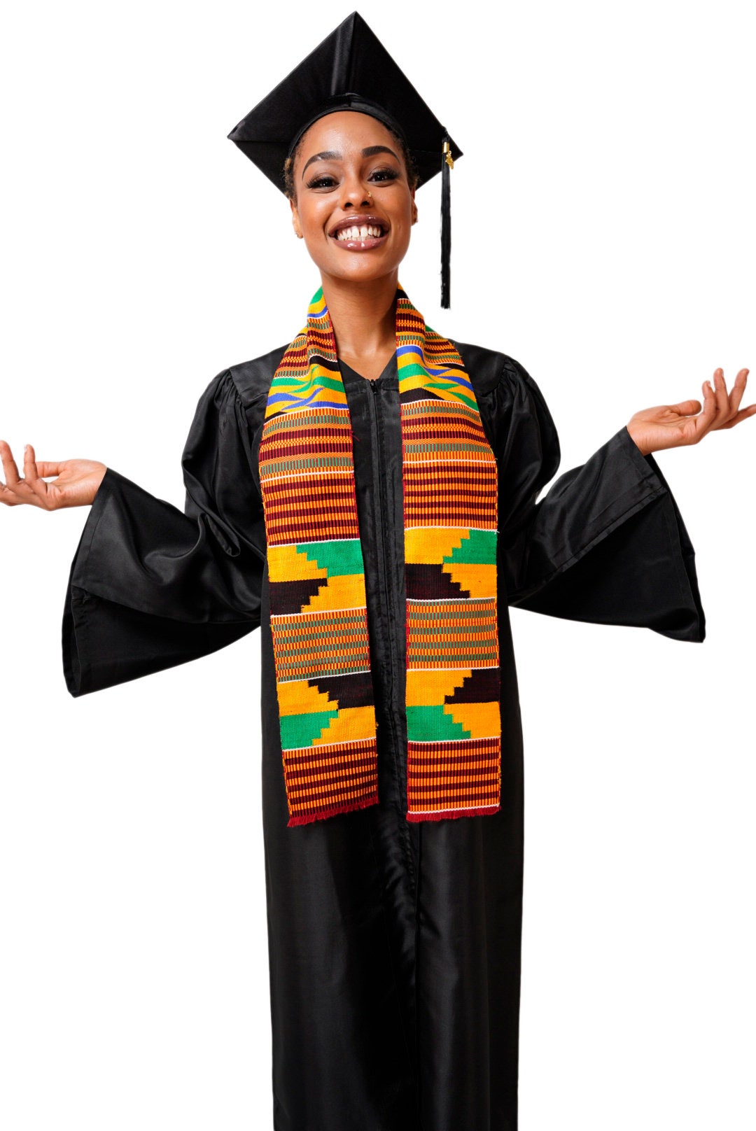 Kente Hand Woven Kente Cloth Graduation Stole / Sash - Etsy