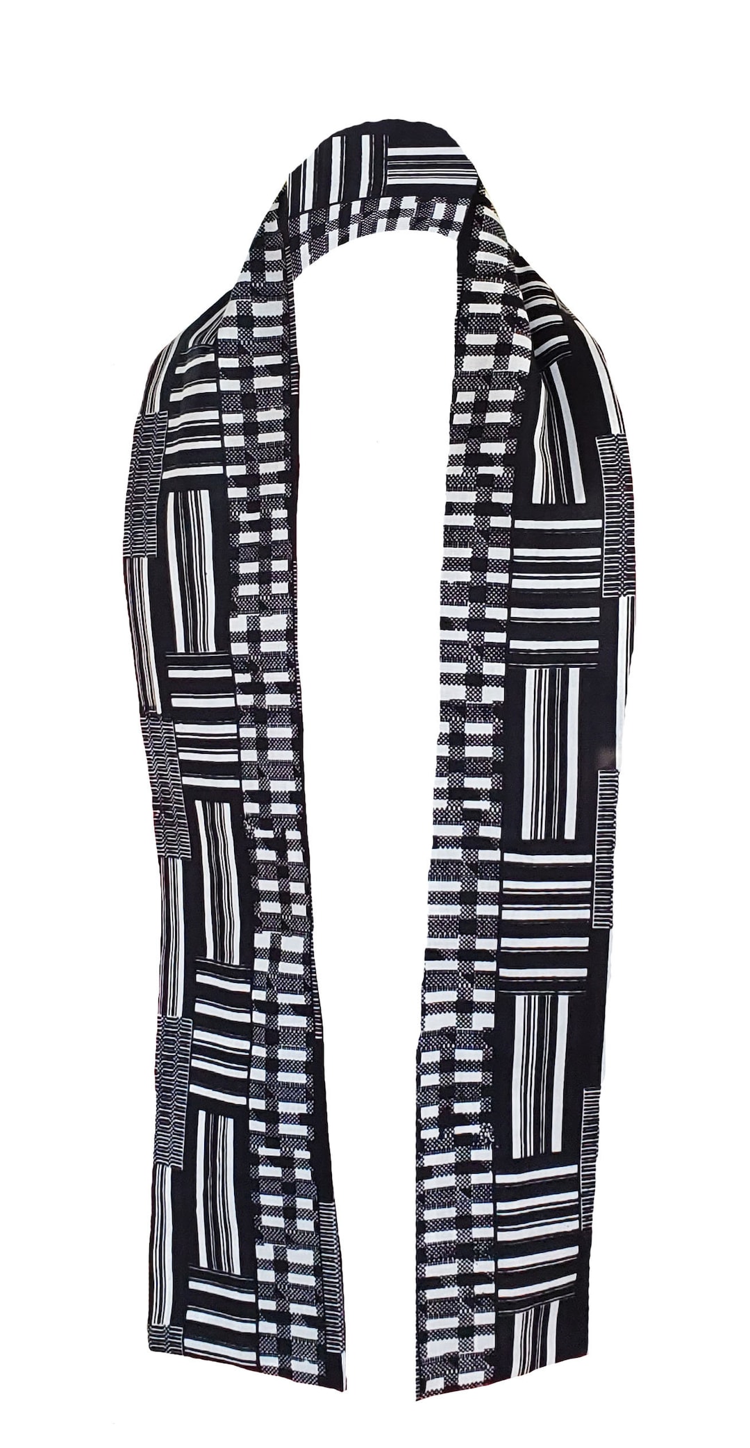 Black and White Kente African Print Stole/sash - Etsy