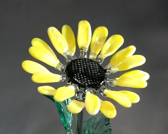 Glass sunflowers | Etsy