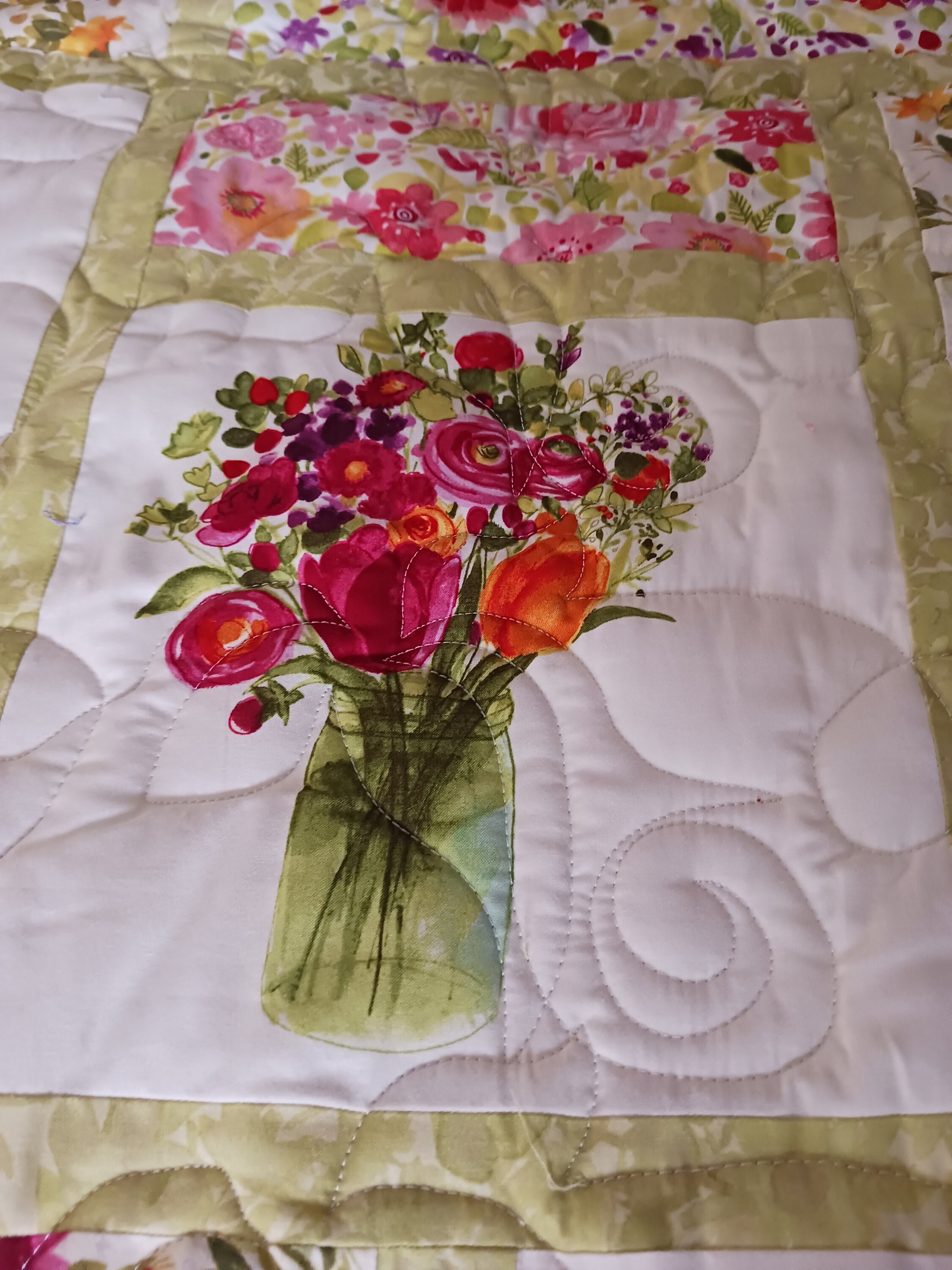 Handmademasonjarbouquetquilt!!heirloomqualityfarmhousequiltmason ...