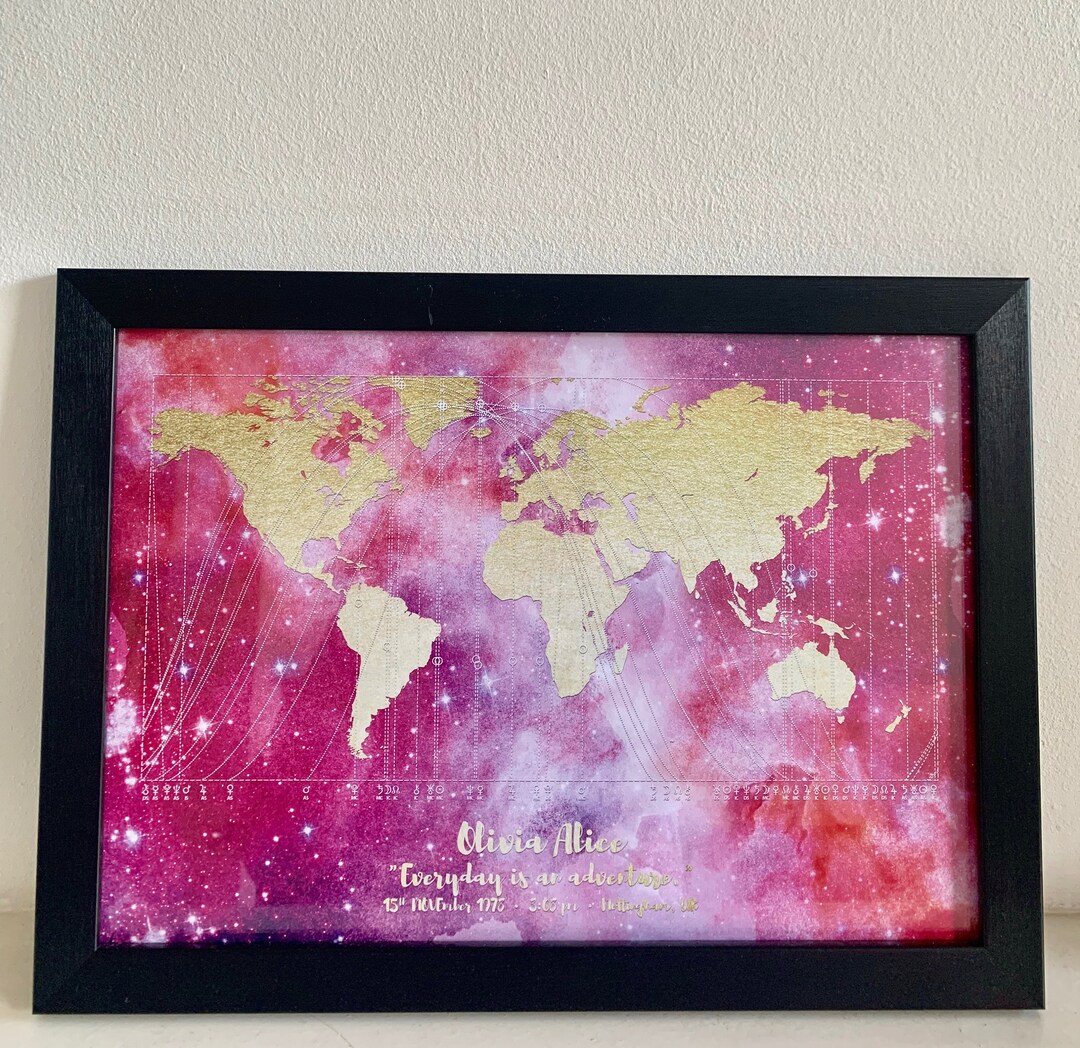Star Map of the World the Astrology of Travel - Etsy