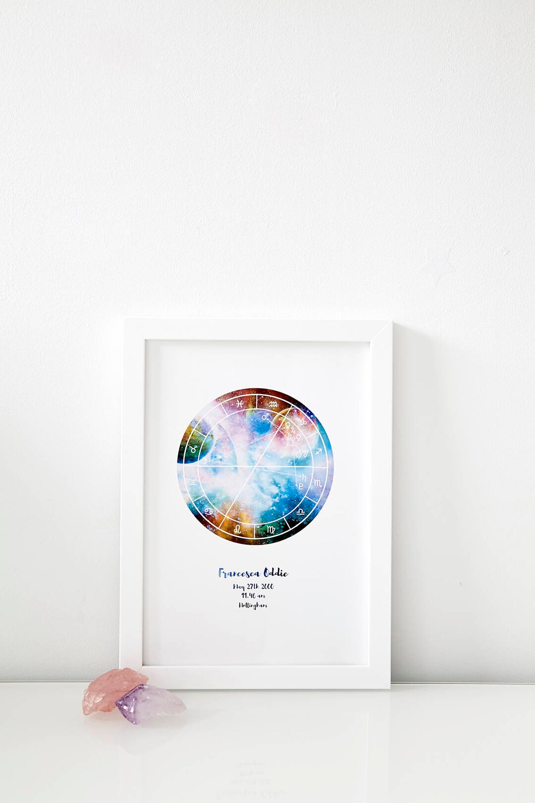 Digital Download, Custom Natal Star Chart, Birthday Gift, Wedding ...