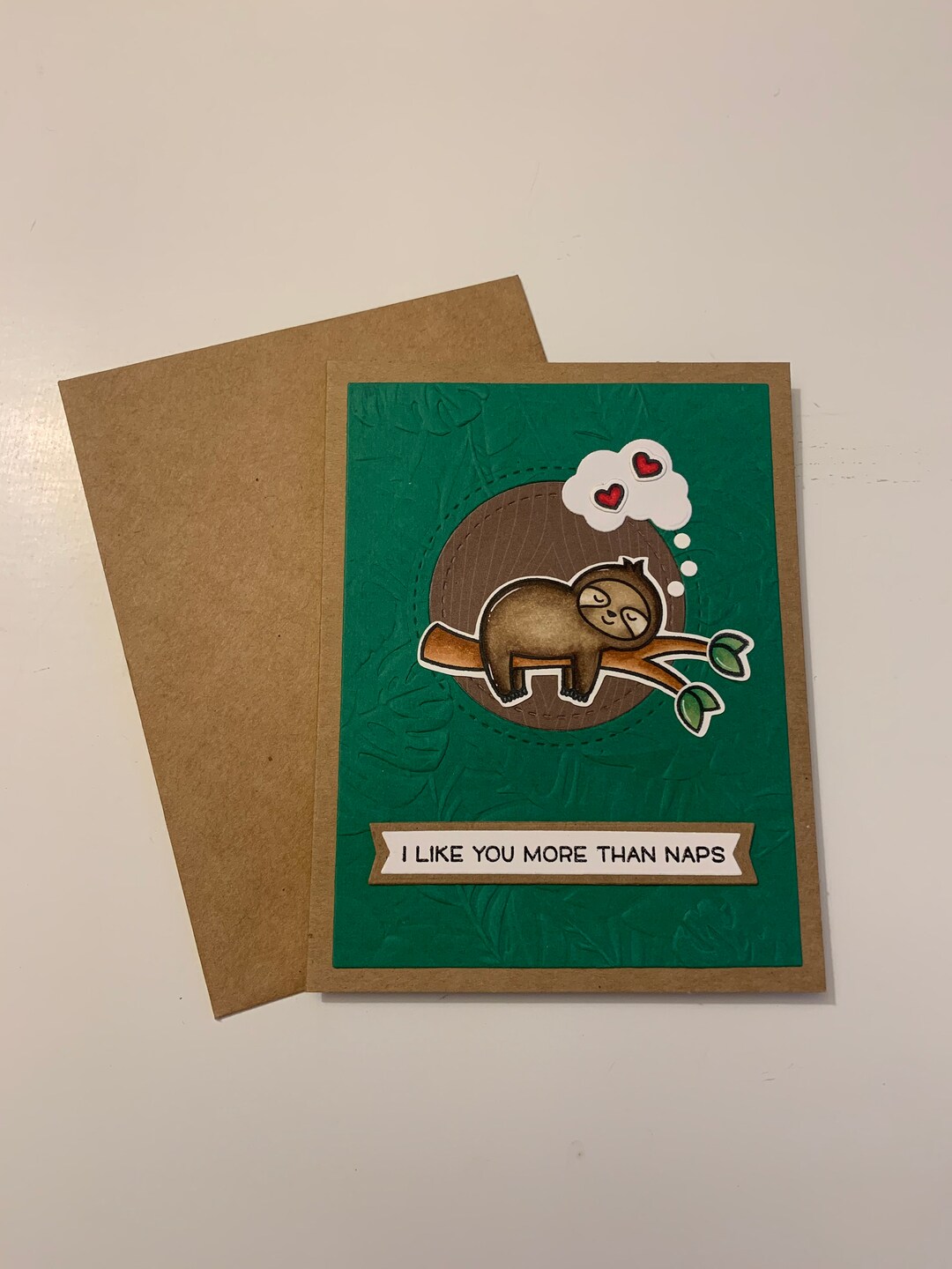 Funny Sloth Love Card: Hand-stamped Anniversary Card - Etsy