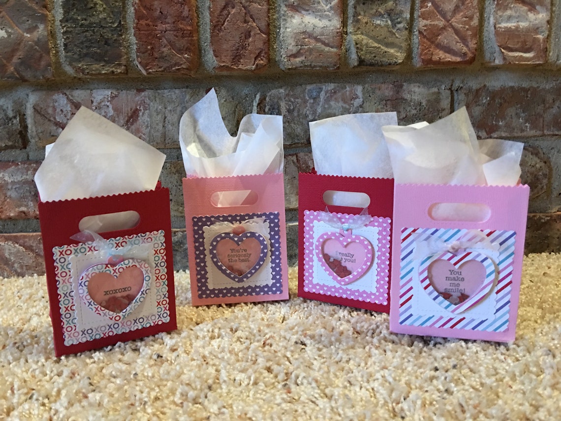 Valentines Treat Bags Kids Valentines Bags Valentines | Etsy