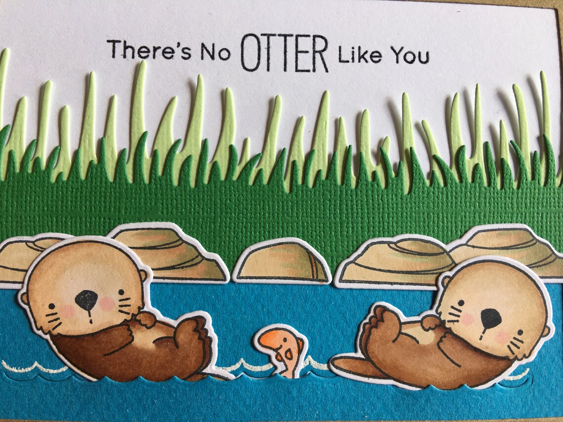 No Otter Like You Card Card With Otters Otter Love Card Etsy